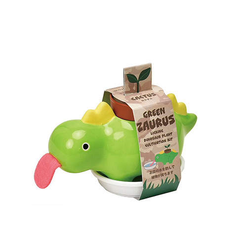 日本 聖新陶芸 Green Zaurus 恐龍水耕植栽種植組 劍龍 - GiftU 禮尚網