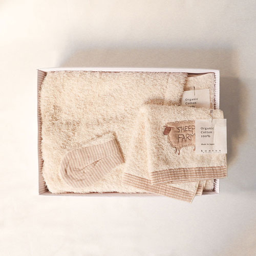 Ooyii日本製【kontex】今治Fluffy系列連帽浴巾/毛巾禮盒-綿羊/大象 - GiftU 禮尚網